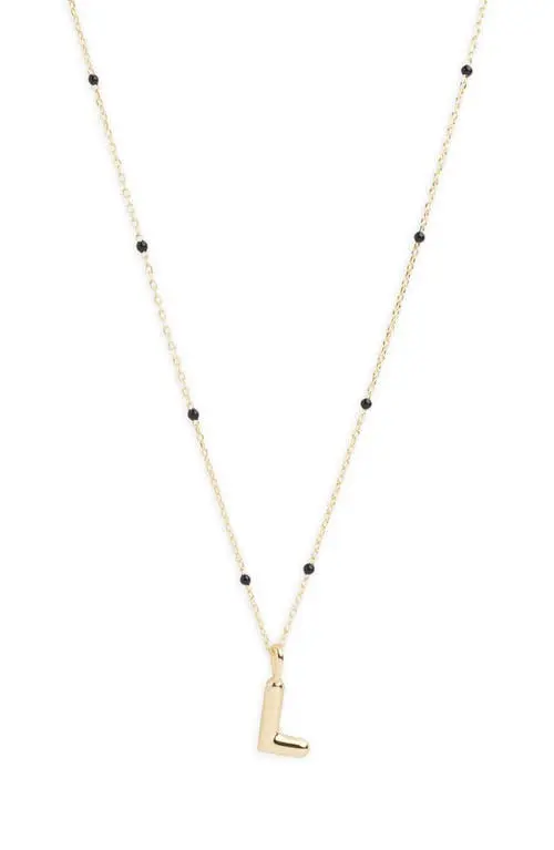 Argento Vivo Initial Pendant Necklace - Gold L