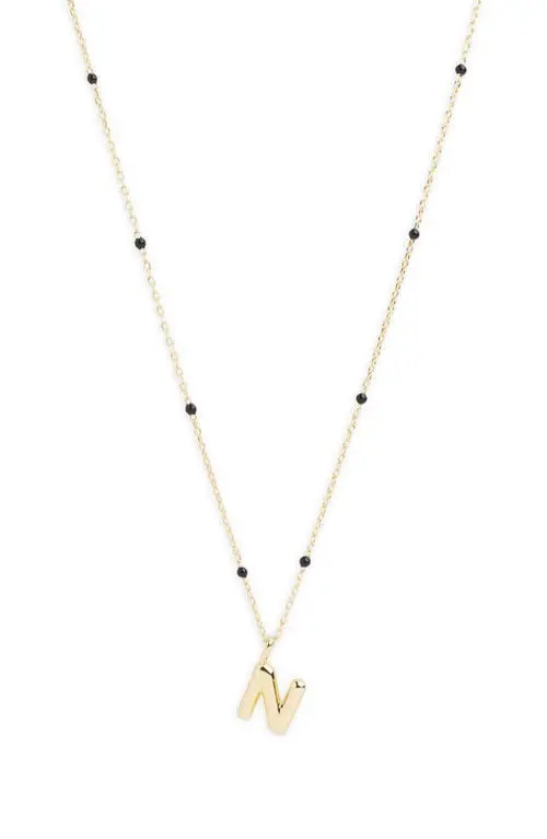 Argento Vivo Initial Pendant Necklace - Gold N