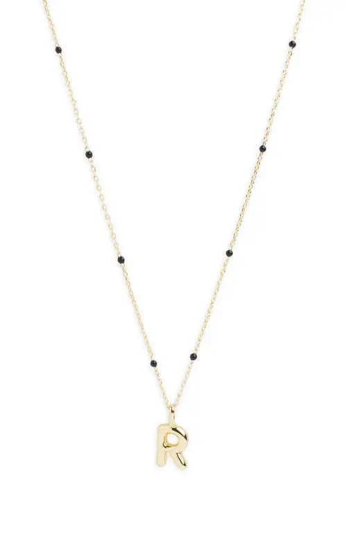 Argento Vivo Initial Pendant Necklace - Gold R