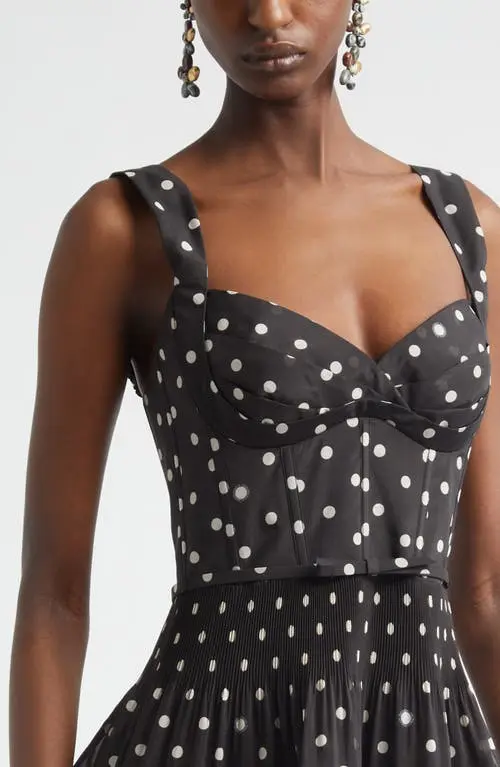 Zimmermann Kindred Spirit Pleated Draped Minidress - Black Dot