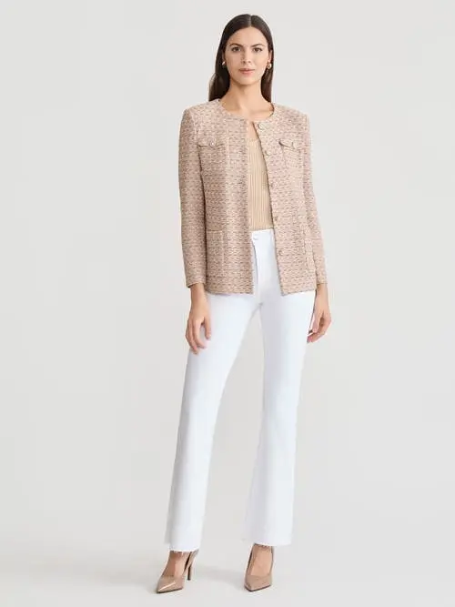 Misook Heritage Tonal Tweed Knit Jacket