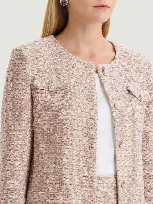 Misook Heritage Tonal Tweed Knit Jacket