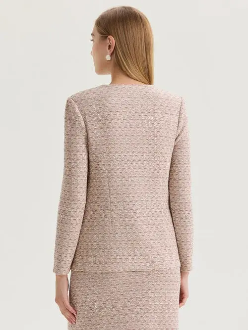 Misook Heritage Tonal Tweed Knit Jacket