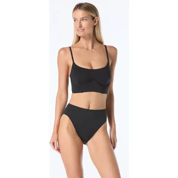 Vince Camuto Corset Bikini Top - Black
