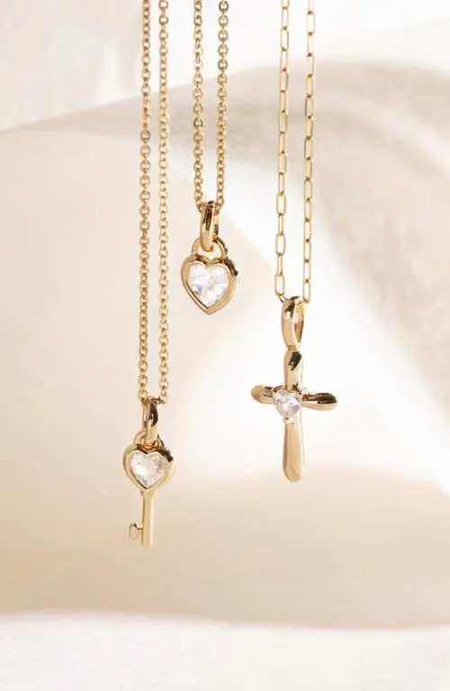 MADE BY MARY Cz Heart Cross Charm