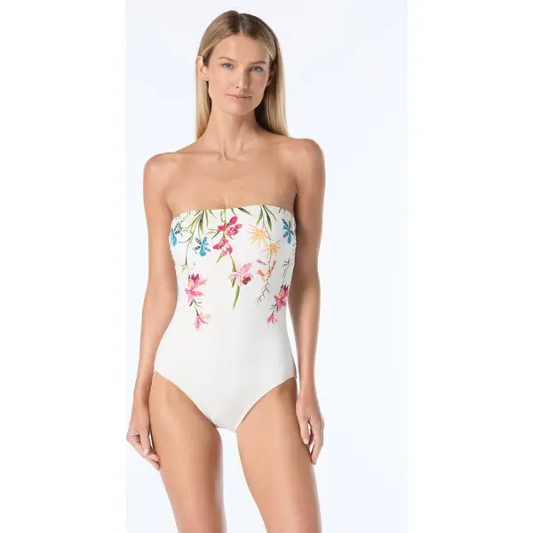 Vince Camuto Bandeau One-piece Swimsuit - Ivory