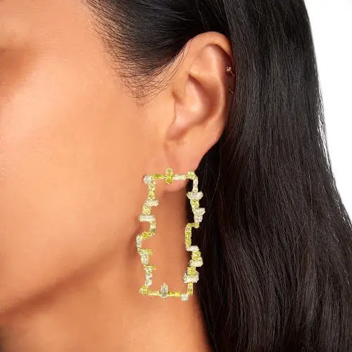 NICKHO REY Miami Baguette Crystal Drop Earrings