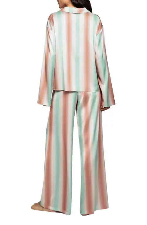 MIDNIGHT BAKERY Stripe Satin Pajamas