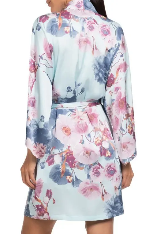 MIDNIGHT BAKERY Floral Satin Wrap Robe