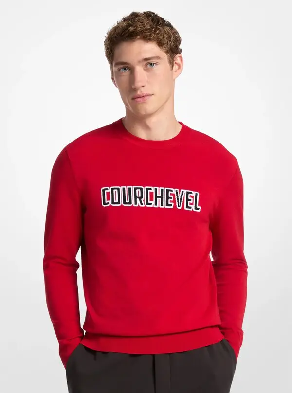 Michael Kors Courchevel Intarsia Crew Neck Sweater