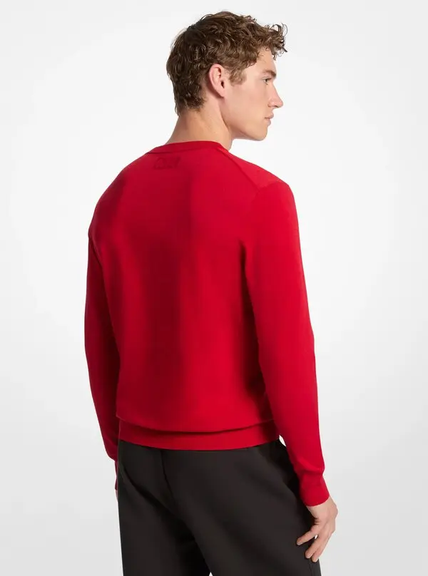 Michael Kors Courchevel Intarsia Crew Neck Sweater