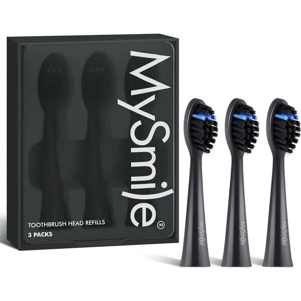 MYSMILE Dy156 Electric Toothbrush Replacement Heads - Black