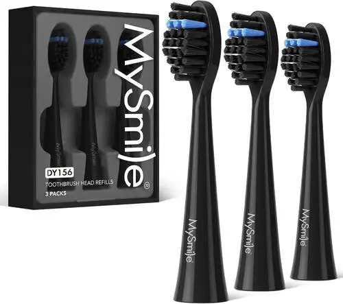 MYSMILE Dy156 Electric Toothbrush Replacement Heads - Black
