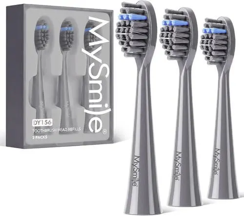 MYSMILE Dy156 Electric Toothbrush Replacement Heads - Grey
