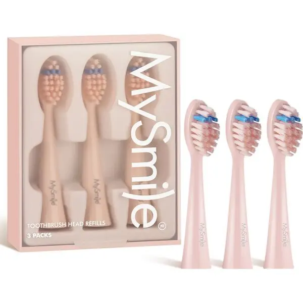 MYSMILE Dy156 Electric Toothbrush Replacement Heads - Pastel Pink
