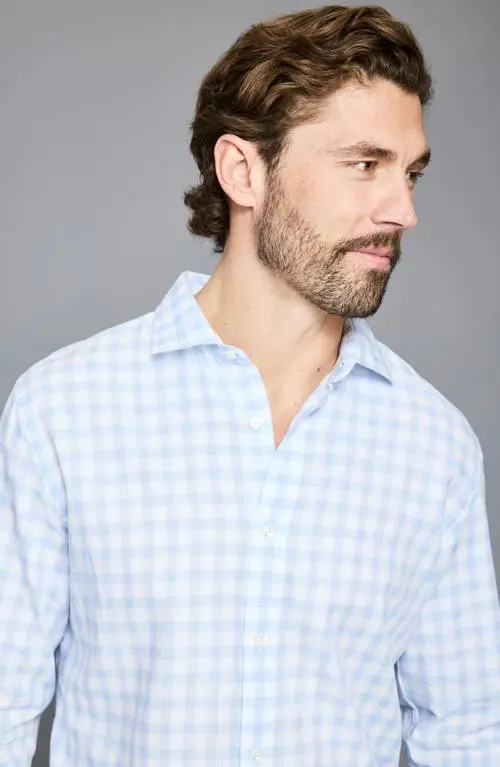 Billy Reid Hutcheson Plaid Button-up Sport Shirt - Light Blue/white