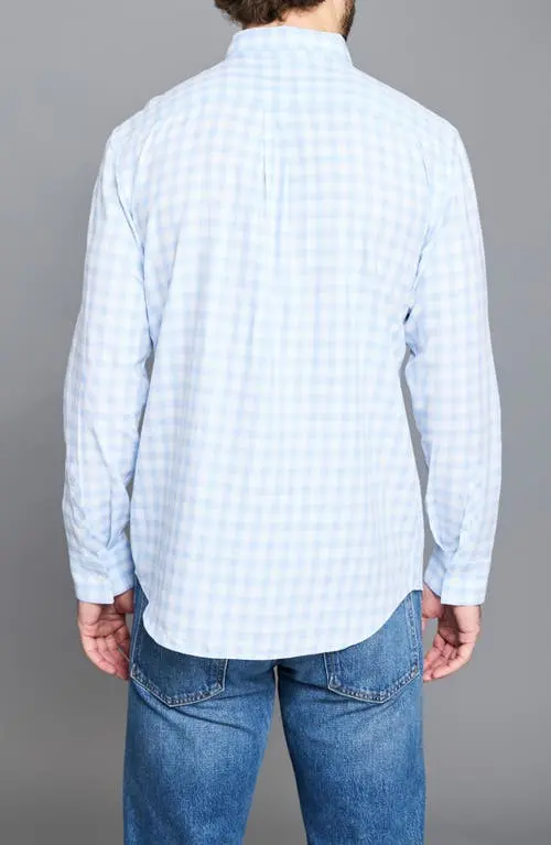 Billy Reid Hutcheson Plaid Button-up Sport Shirt - Light Blue/white