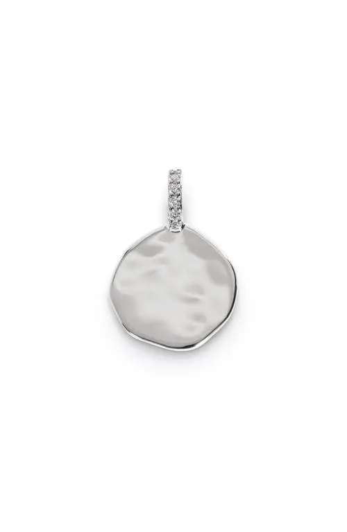 Monica Vinader Siren Diamond Coin Pendant - Sterling Silver/diamond