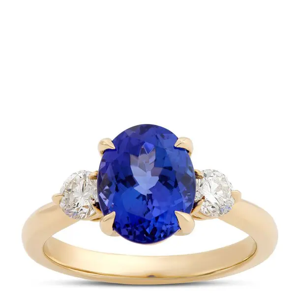 Benbridge Oval Tanzanite And Diamond Ring - Blue