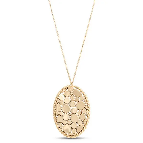 TOSCANO Oval Pendant 14k Yellow Gold - Yg