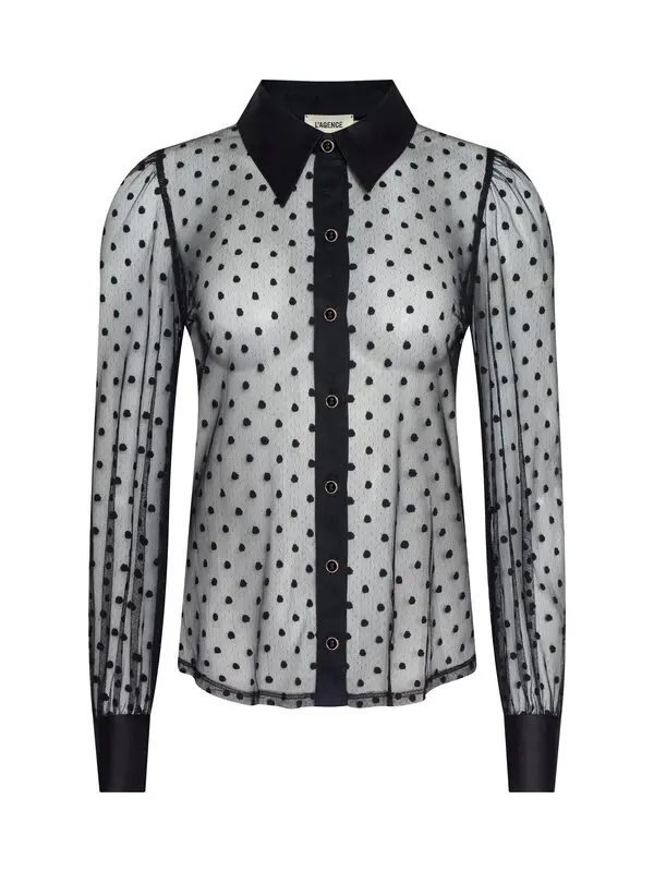 L'Agence Sophie Long-sleeved Blouse - Black