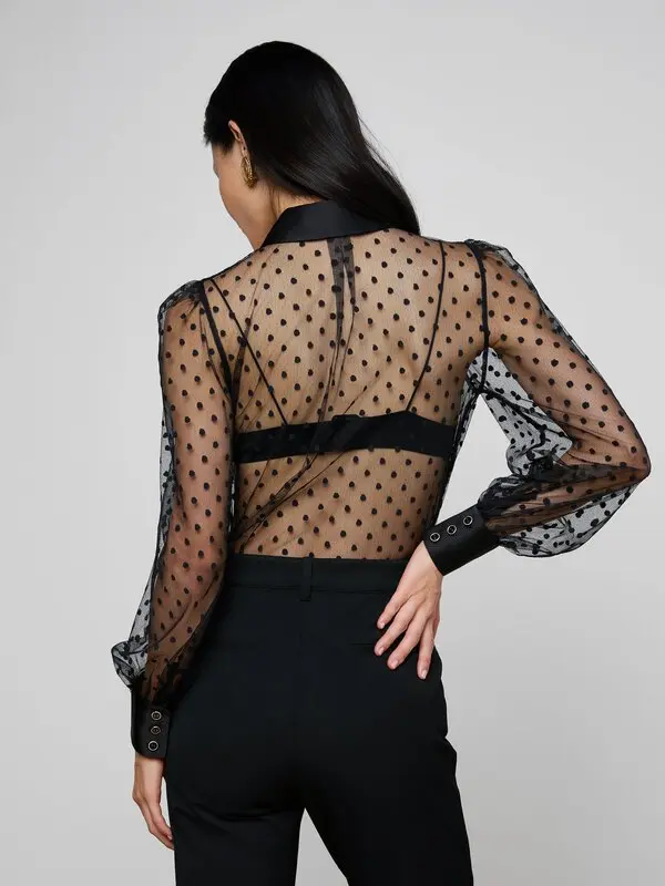 L'Agence Sophie Long-sleeved Blouse - Black