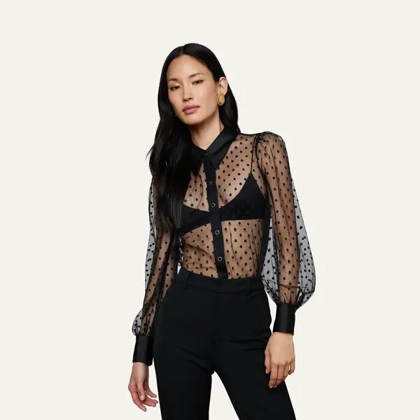 L'Agence Sophie Long-sleeved Blouse - Black