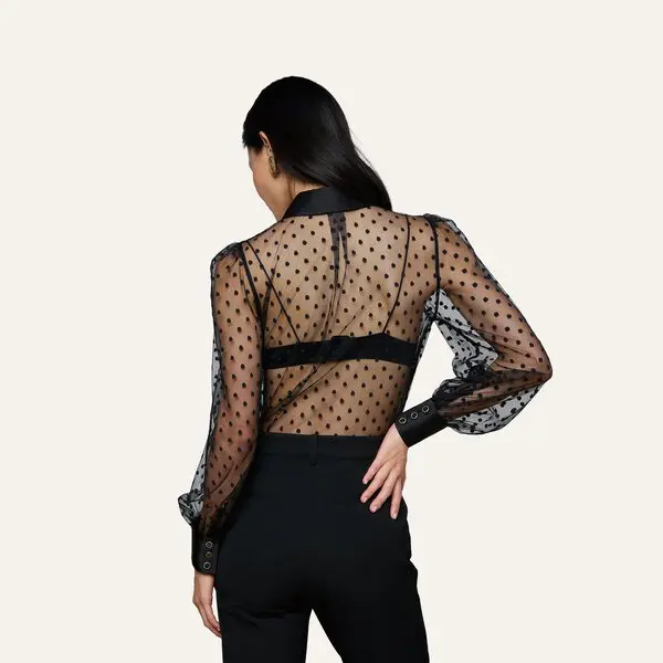 L'Agence Sophie Long-sleeved Blouse - Black