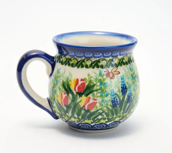 LIDIA'S POLISH POTTERY 12-oz Bubble Mug