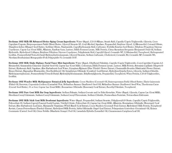 BEEKMAN 1802 6pc Discovering Goat Milk Try-me C Ollection