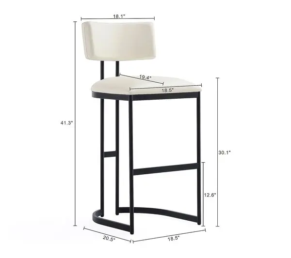 MANHATTAN COMFORT Juno Metal Barstool
