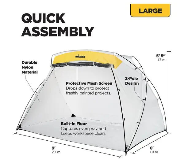 WAGNER Large 108x72in Spray Shelter - One-color