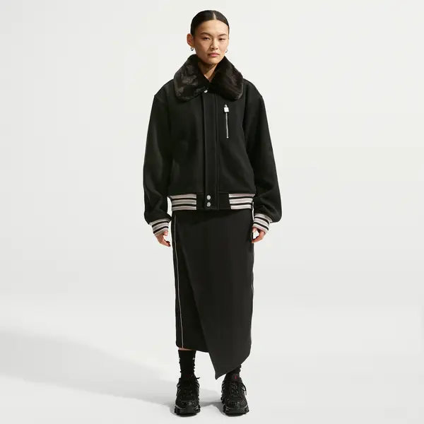 Nike Varsity Wool Jacket In Black - 33% Off | Editorialist