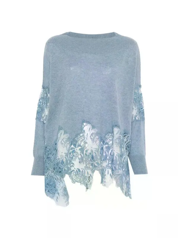 Ermanno Scervino Lace Trimmed Sweater