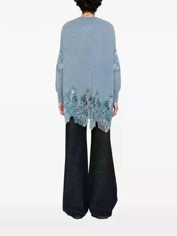 Ermanno Scervino Lace Trimmed Sweater