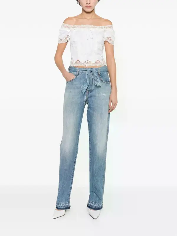 Ermanno Scervino Lace-belted Jeans