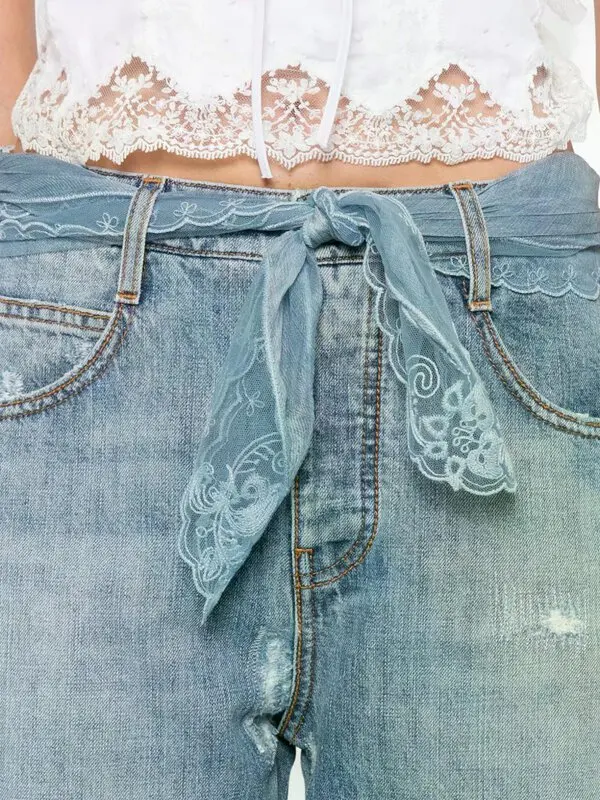 Ermanno Scervino Lace-belted Jeans
