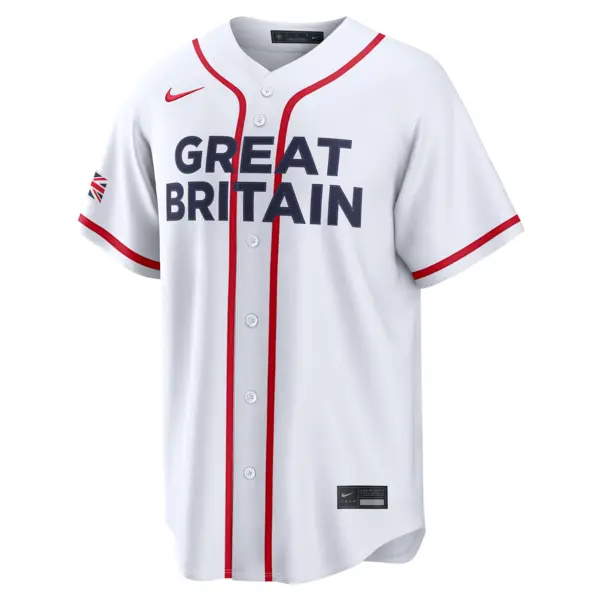 Nike Great Britain National Baseball Team 2026 World Baseball Classic Stadium Jersey - White
