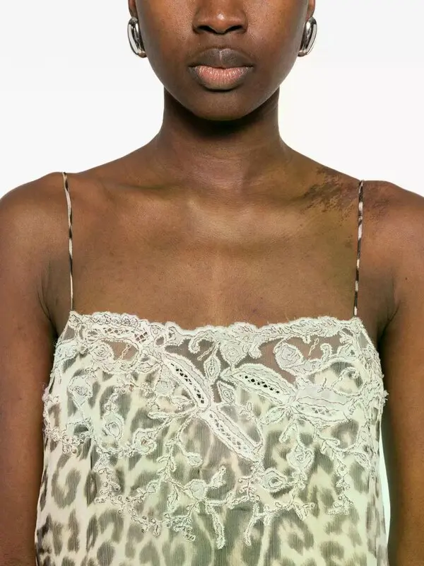 Ermanno Scervino Leopard-pattern Lace Dress