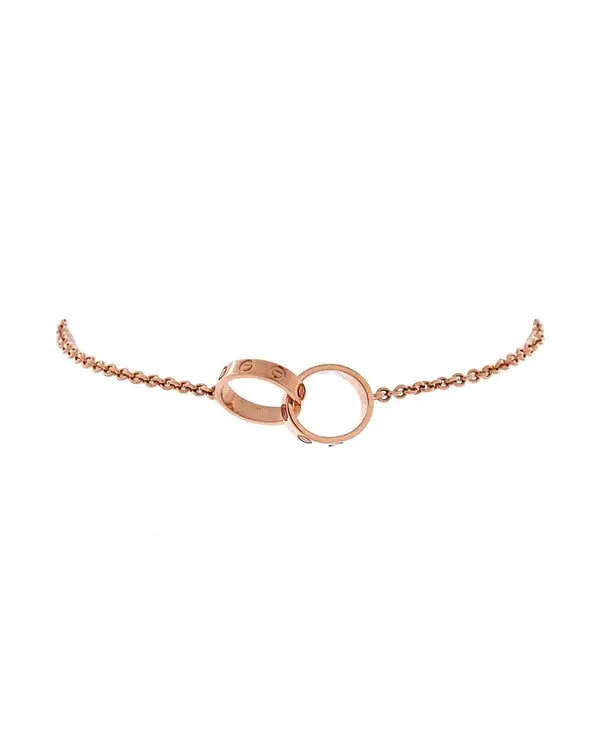 CARTIER Love Interlocking Bracelet In 18k Rose Gold - Pink