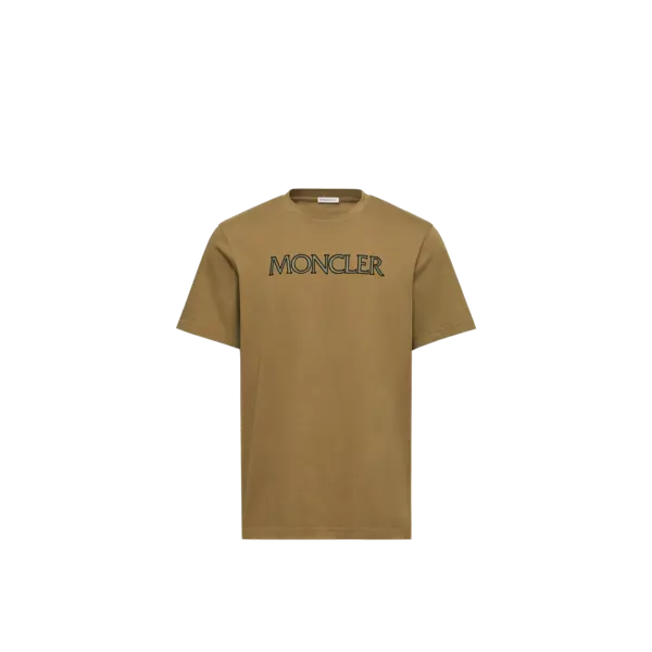 Moncler Logo Print Cotton T-shirt - Green
