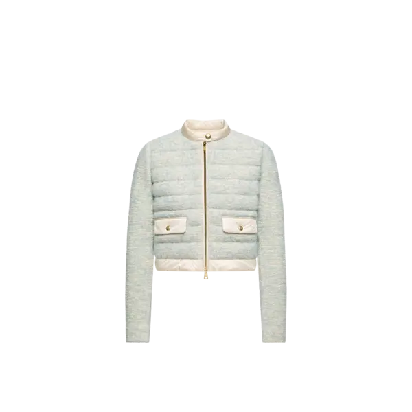 Moncler Wool And Alpaca Blend Padded Zip-up Cardigan