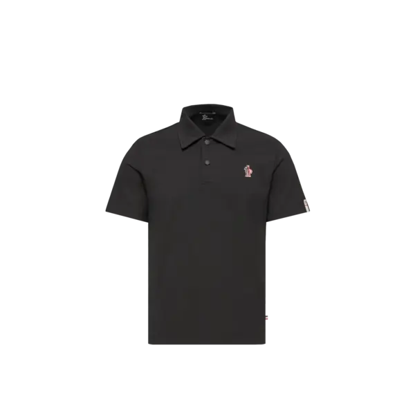 Moncler Logo Patch Polo Shirt - Black
