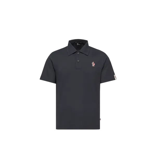 Moncler Logo Patch Polo Shirt - Blue
