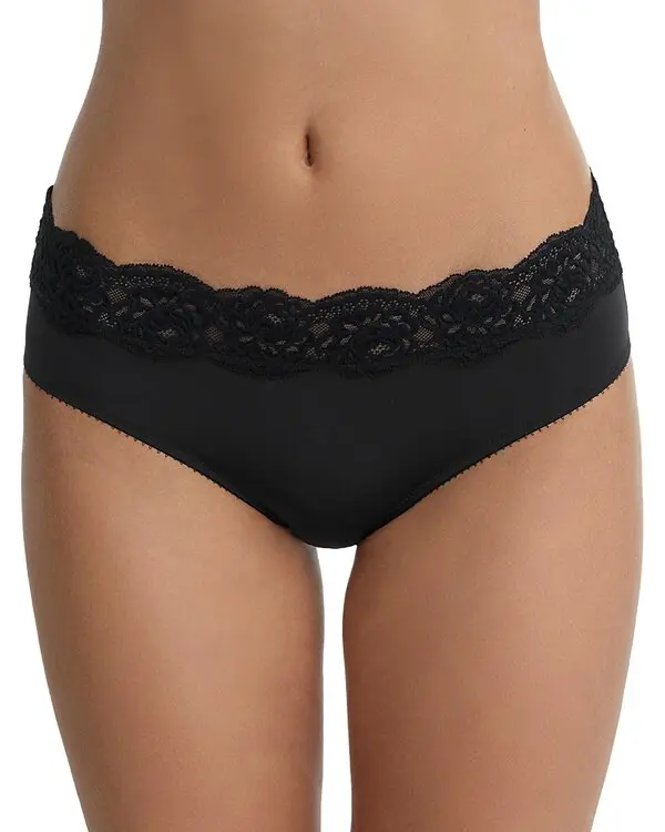 SKARLETT BLUE Divine Lace Trim Hipster - Black