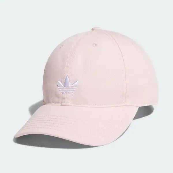 Adidas Relaxed Trefoil Strapback Hat - Pink Wave / White