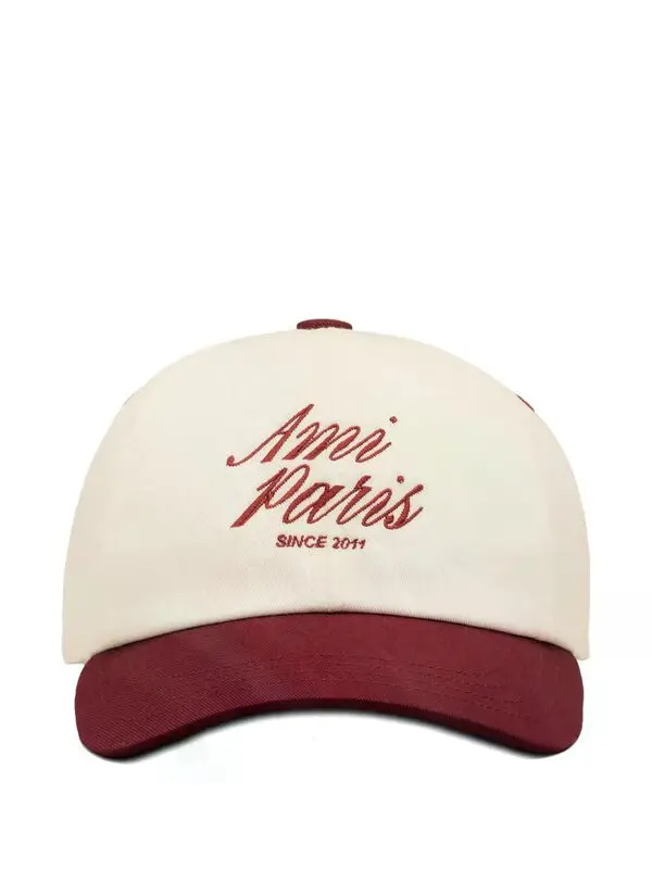 Ami Two-tone Embroidered Baseball Cap - Neutrals