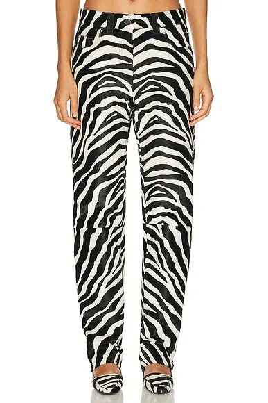 Khaite Callum Print Pant - Zebra
