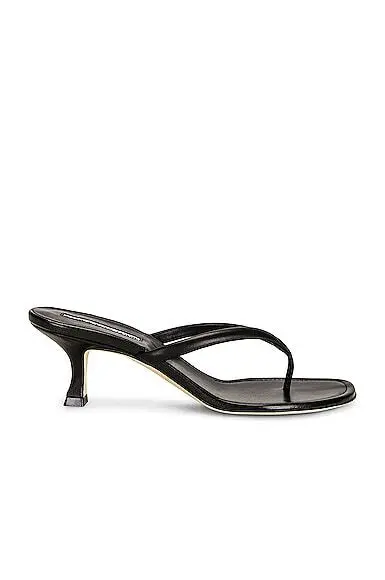 Manolo Blahnik Paterno 50 Leather Sandal