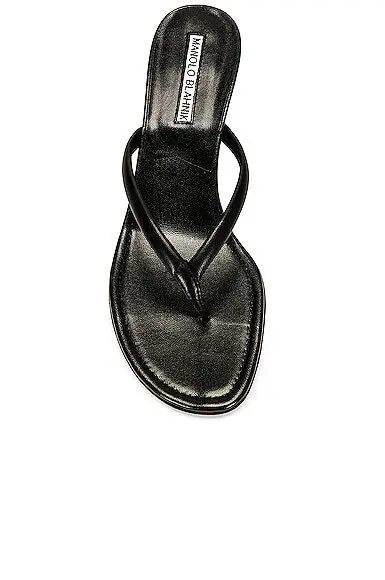 Manolo Blahnik Paterno 50 Leather Sandal